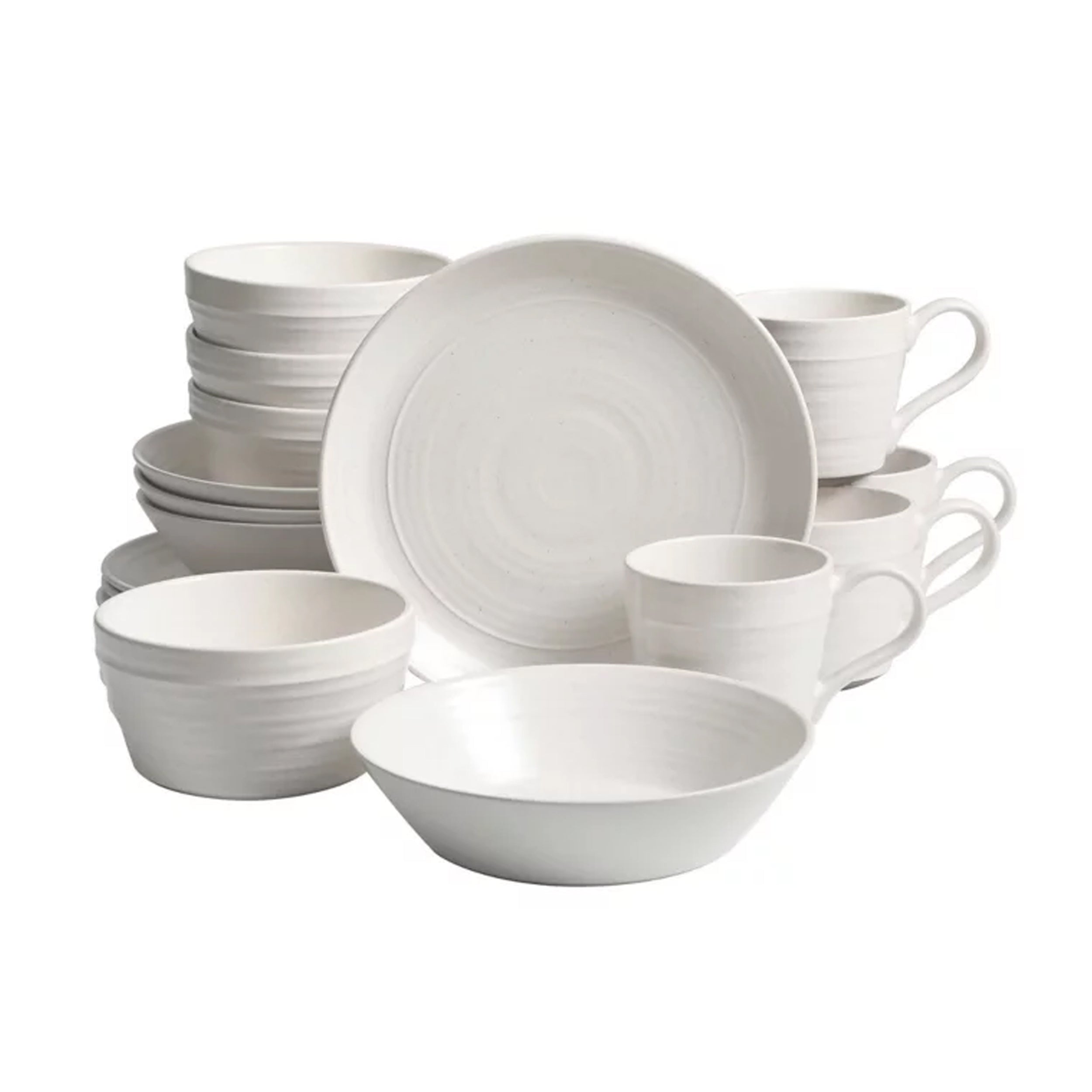 Bee And Willow Gibson Milbrook 16 Piece Round Stoneware Dinnerware Set ...