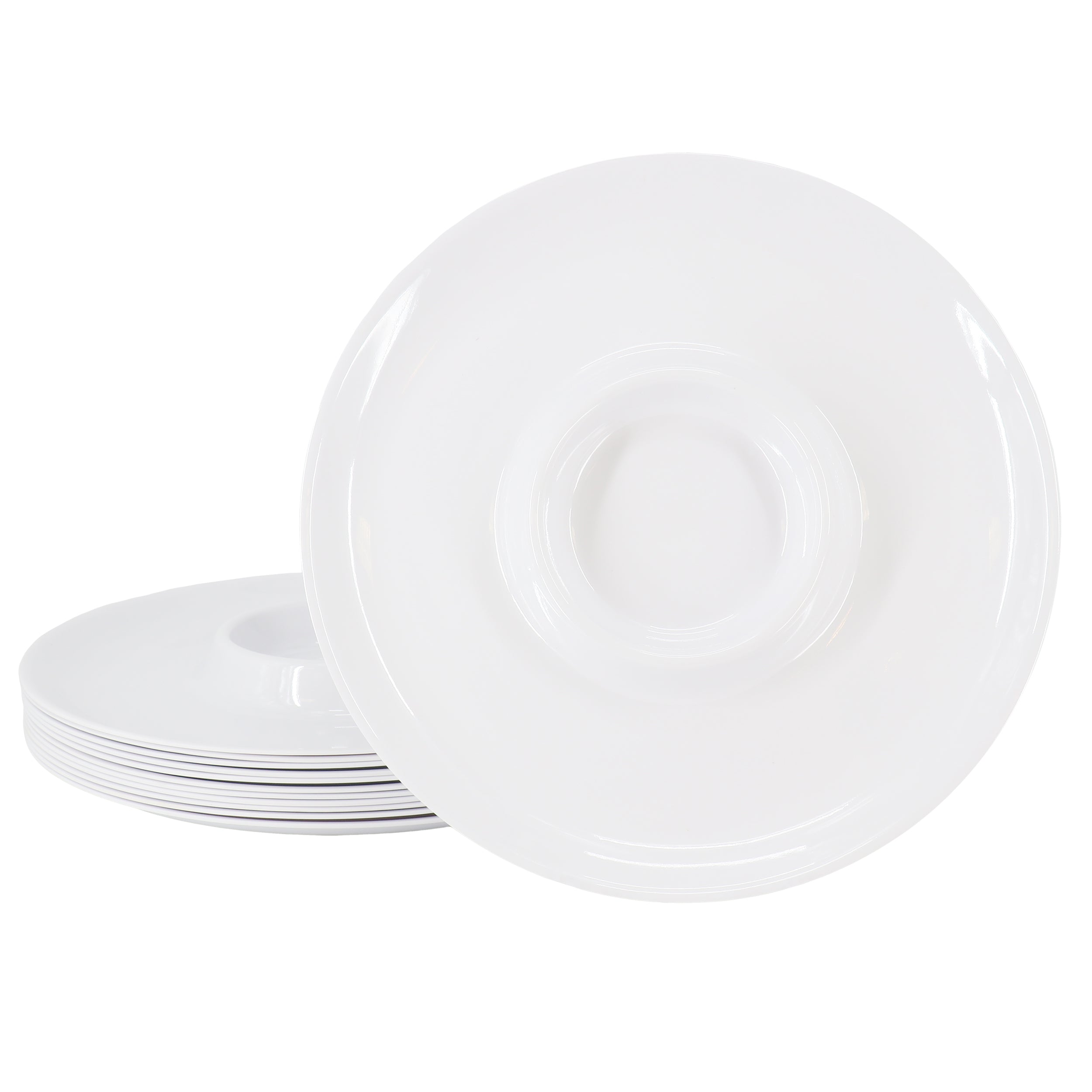 Gibson Home Grayson 12 Piece 12 Inch Round Melamine Chip and Dip Platt ...