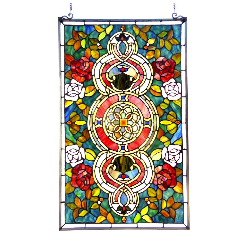 EUREKA SONARATiffany-glass Victorian Window Panel 20x32 - CHLOE Lighti ...