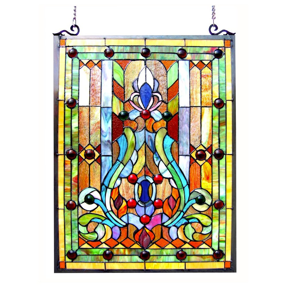 Tiffany-glass Victorian Window Panel 18x24 - CHLOE Lighting – Home n Hearts