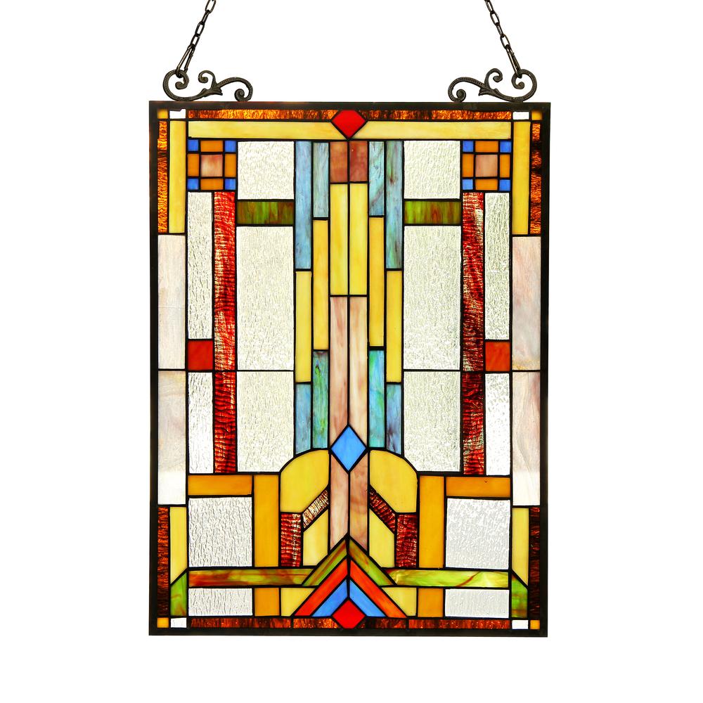 HUSZAR Tiffany-glass Window Panel 17.5x25 - CHLOE Lighting – Home n Hearts