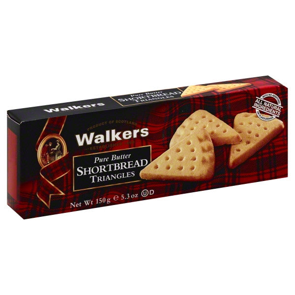 Walker's Shortbread Triangle Shortbread - Case Of 12 - 5.3Oz - Walker ...
