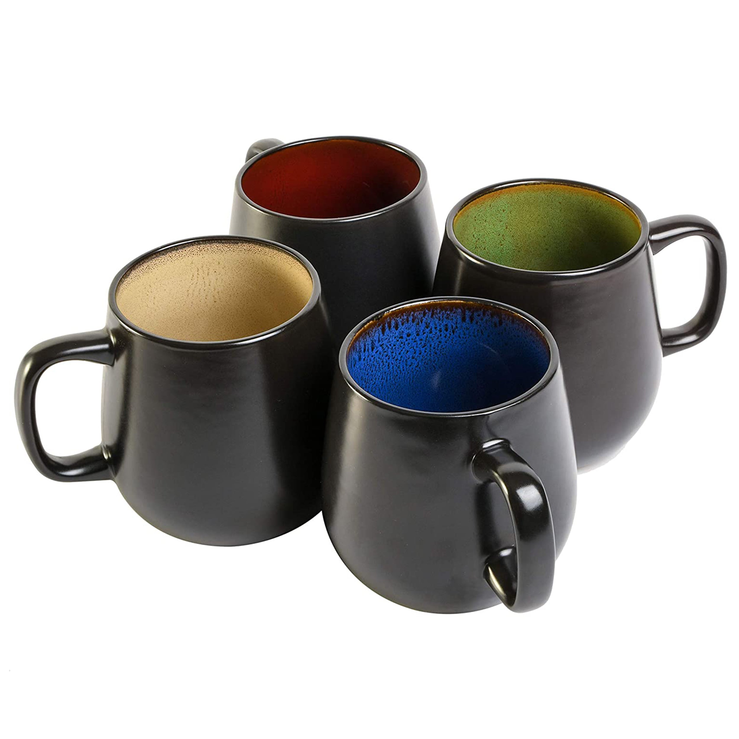 Gibson Home Soho Cafe 4 Piece 20 Ounce Stoneware Mug Set in Assorted C ...