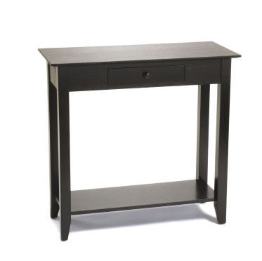 HighBoy American Heritage Hall Table with Drawer & Shelf in Black ...