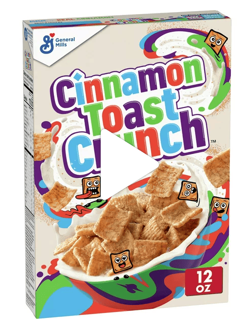 Original Cinnamon Toast Crunch Breakfast Cereal; 12 OZ Cereal Box ...