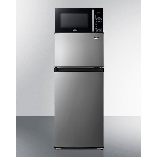 Mid-Sized Refrigerator/Freezer In A Stainless Steel Steel Look And Bla ...