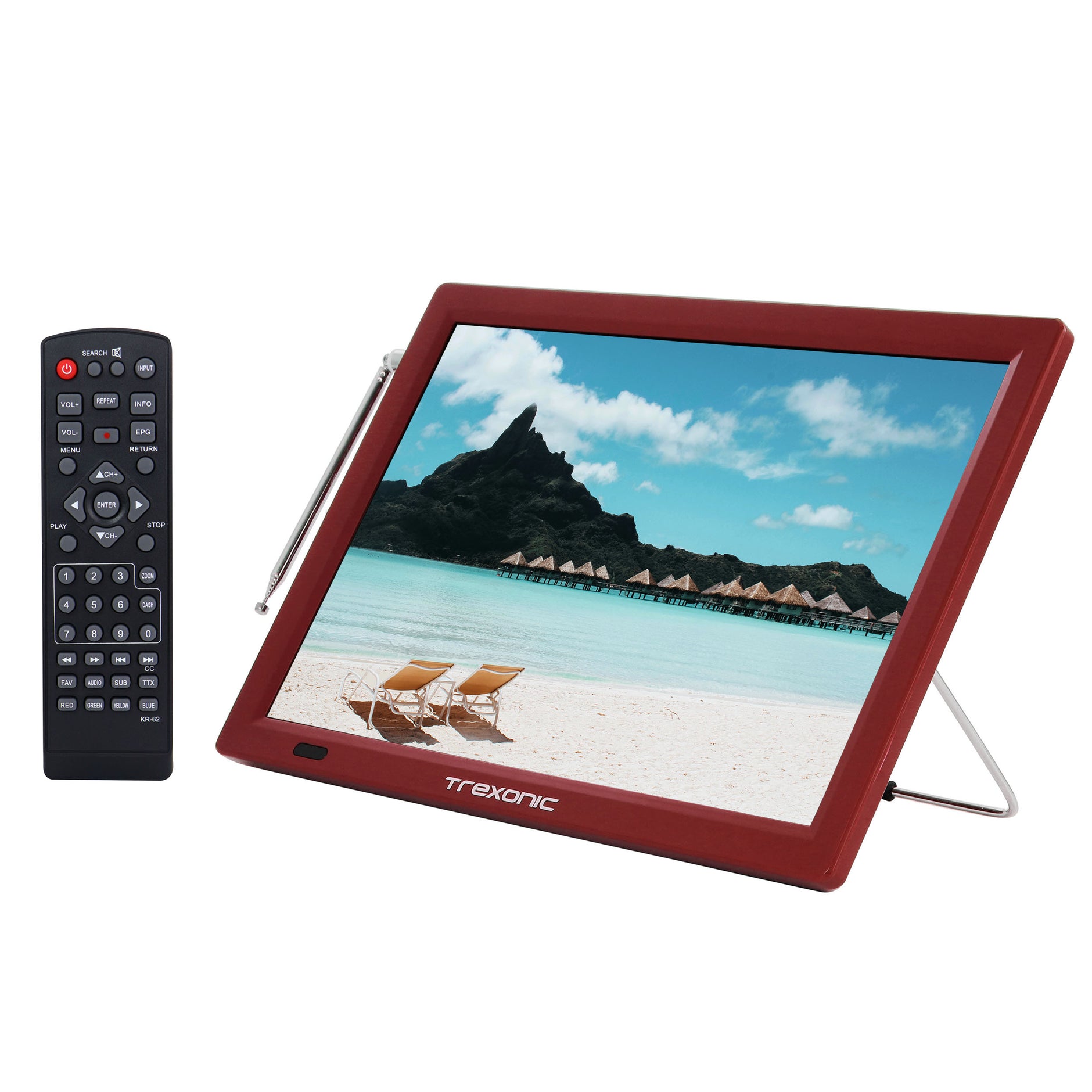 Trexonic Portable Rechargeable 14 Inch LED TV with HDMI, SD/MMC, USB ...
